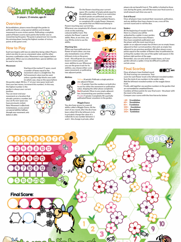 Tumblebee Rules+Gamesheet | PDF