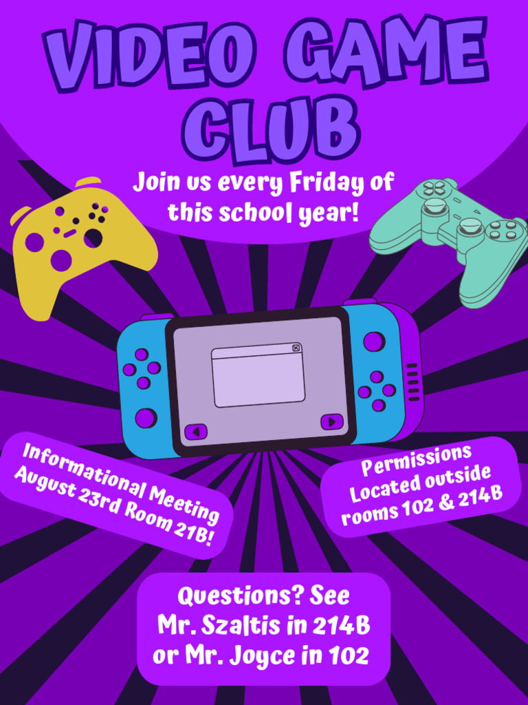 Video Game Club Poster | PDF