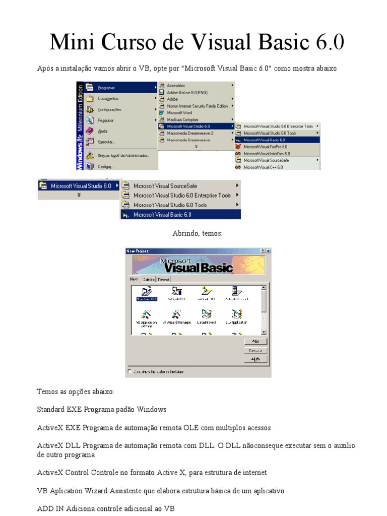 Mini Curso de Visual Basic 6 | PDF | Microsoft Access | Integer ...