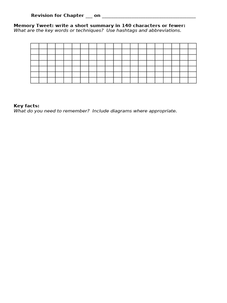 GCSE Revision File Template | PDF