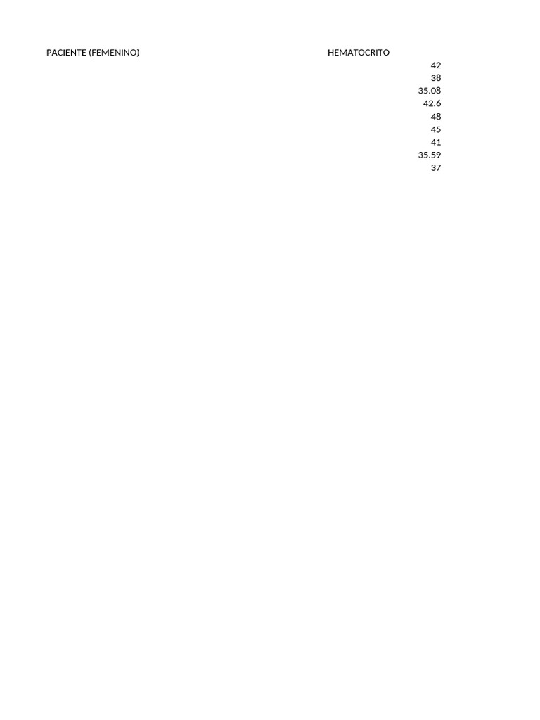 Reporte de Datos Hto y HB (1.2) Editado | PDF
