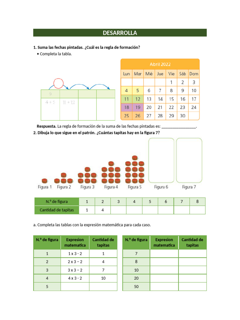 Practicas de Patrones Numericos | PDF