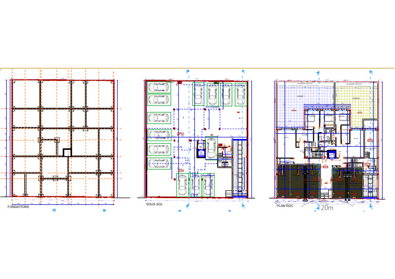 IMM ANIS-plans - Archi - Fondations - SousSol-RDC | PDF