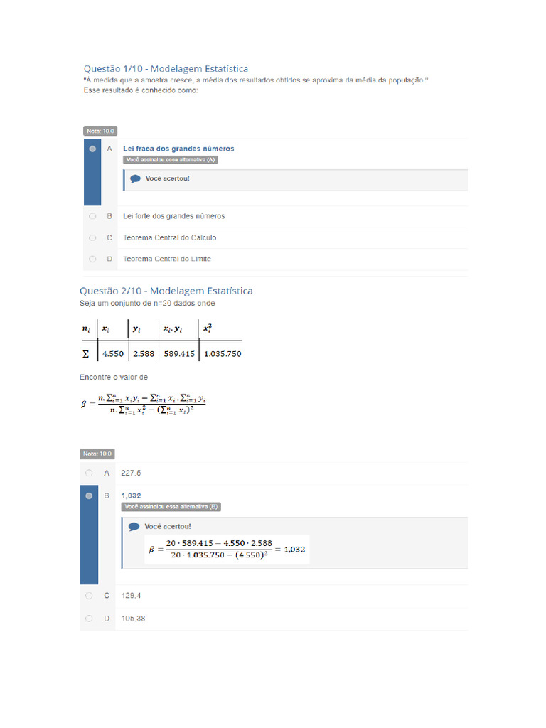 Modelagem Estatistica Apol 2 | PDF