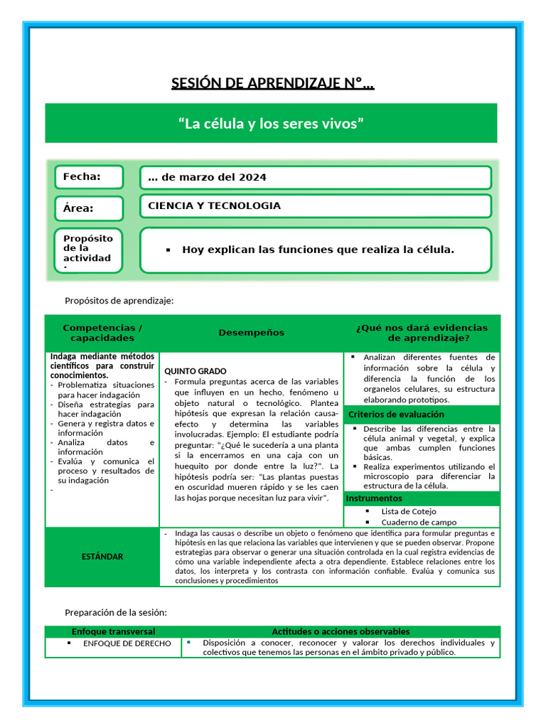 20 de Marzo - Ciencia - Quinto Grado | PDF