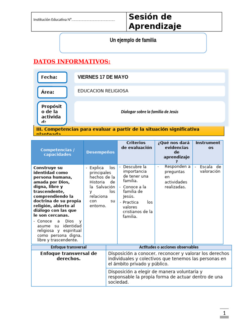 Activ. Familia de Jesus | PDF