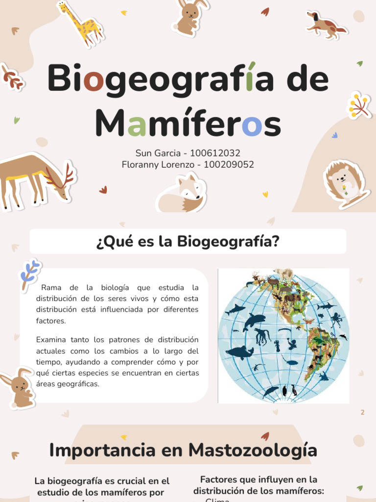 Biogeografía de Mamíferos | PDF