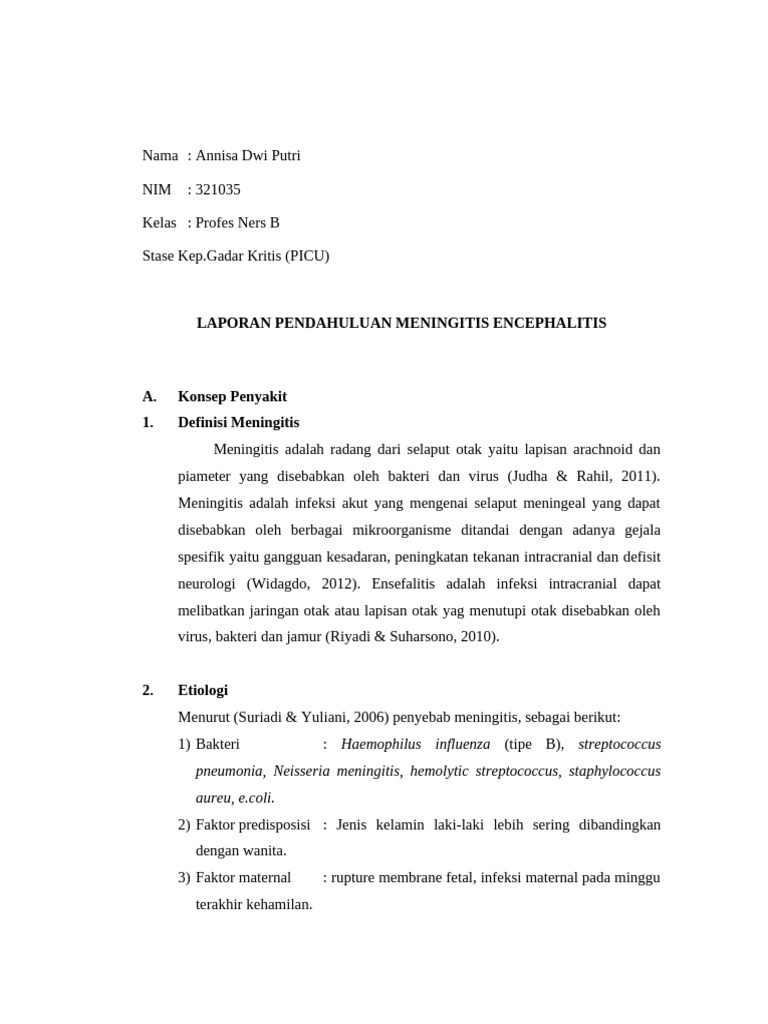 LP Meningitis Encephalitis (Picu | PDF
