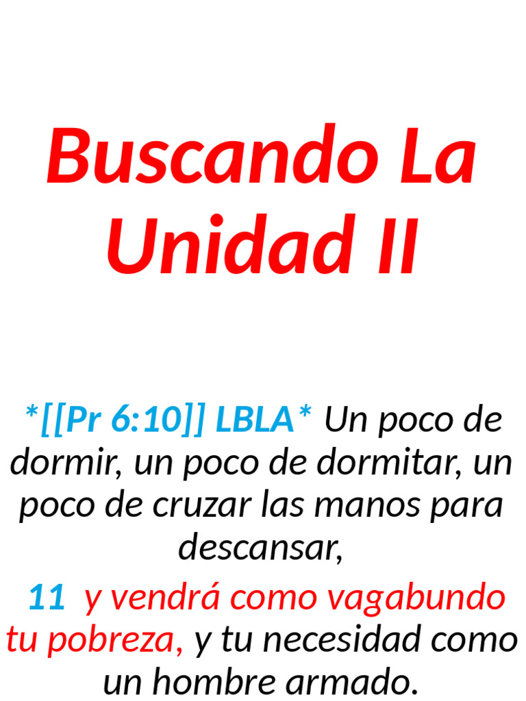Buscando La Unidad II | PDF