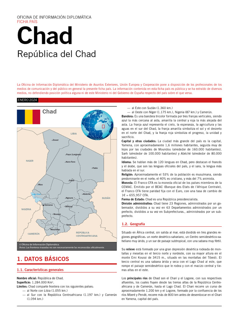 Chad - Ficha Pais | PDF