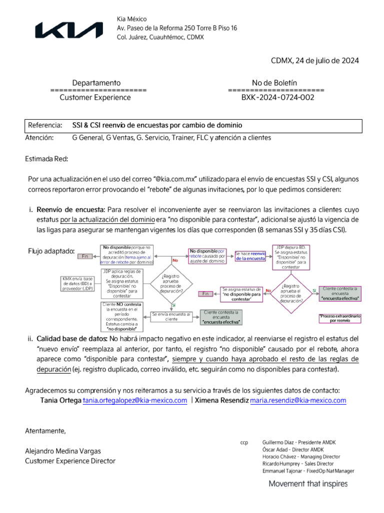 BXK-2024-0724-002 SSI & CSI Reenvío de Encuestas Por Cambio de Dominio | PDF