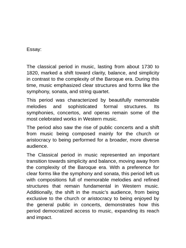 Classical Period | PDF