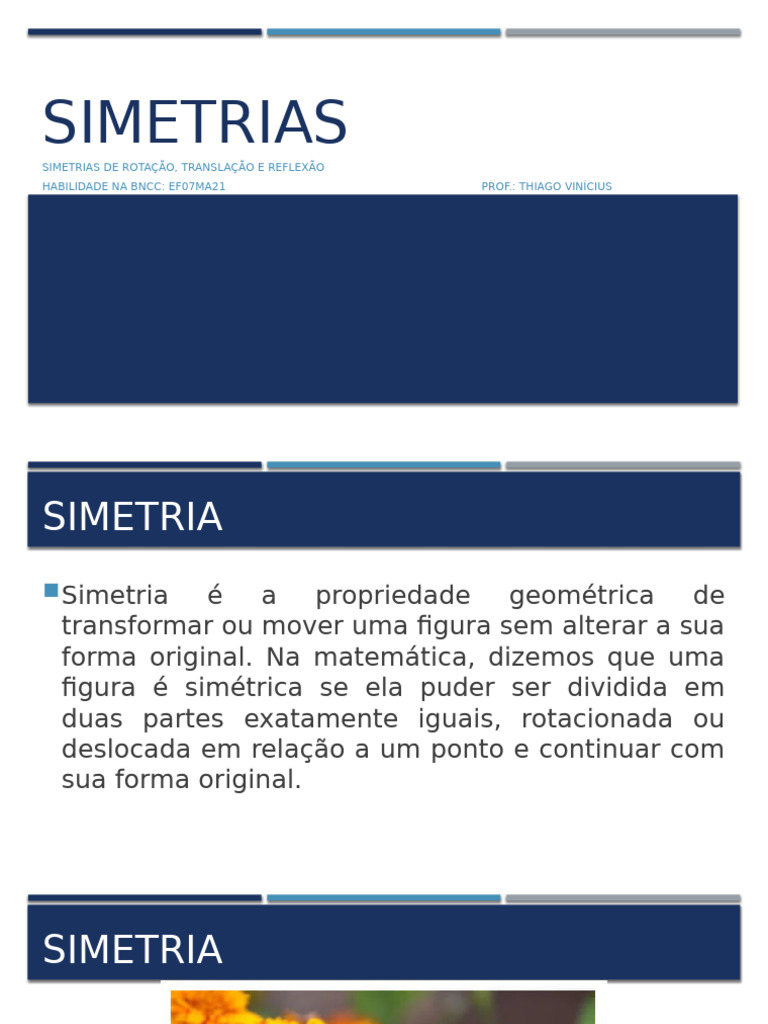 Aula de Simetrias | PDF