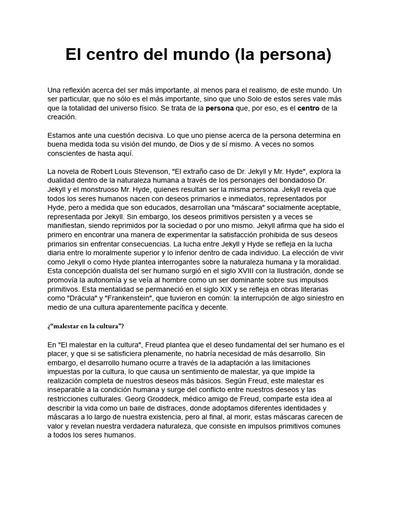 El Centro Del Mundo | PDF