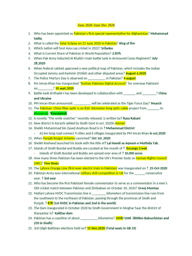 Current Affairs... MCQs | PDF