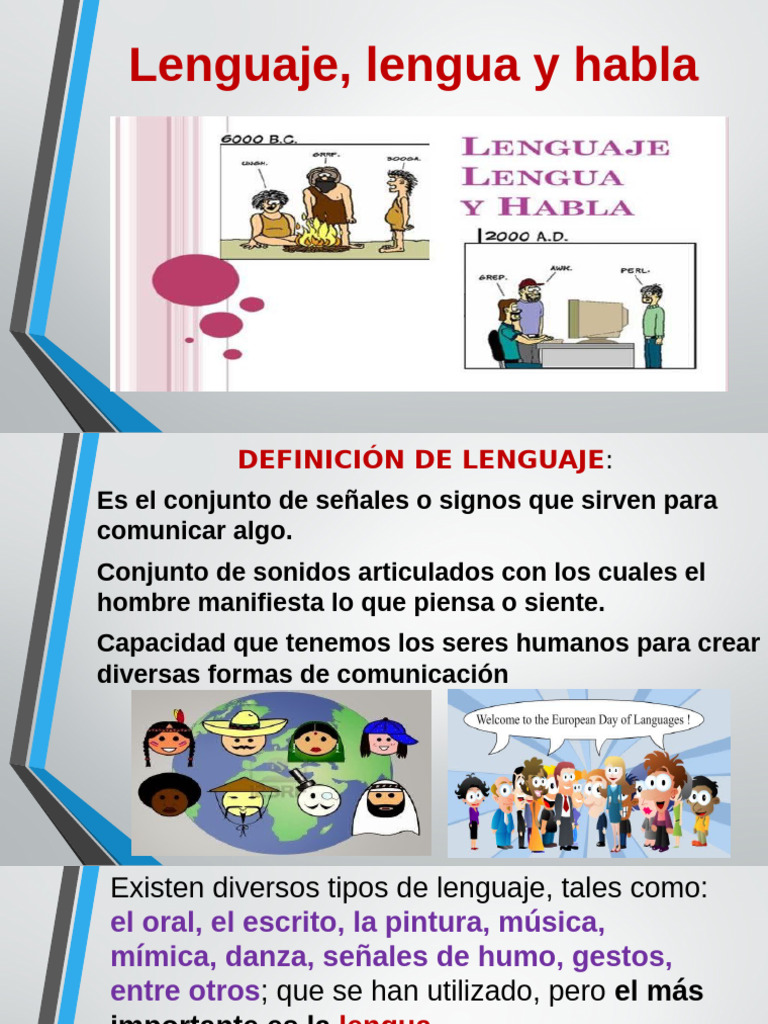 Lenguaje, Lengua y Habla | PDF