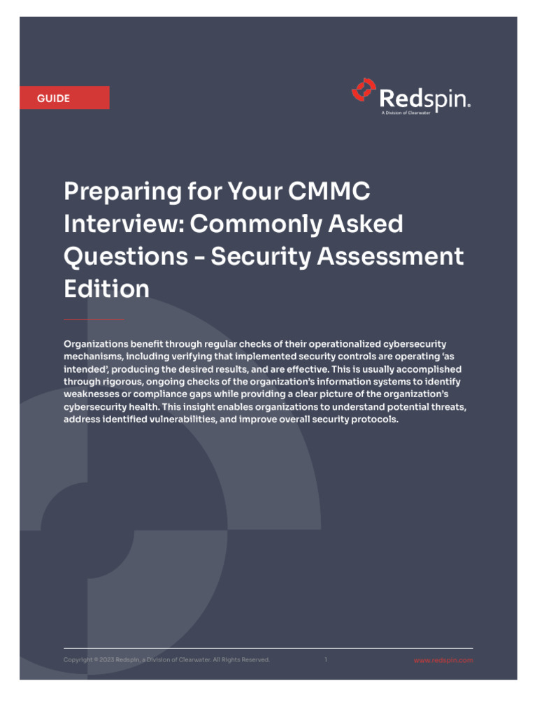 CMMC Security Assessment | PDF