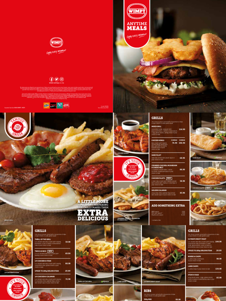 Wimpy Main Menu October 2016 Final P11 JC | PDF