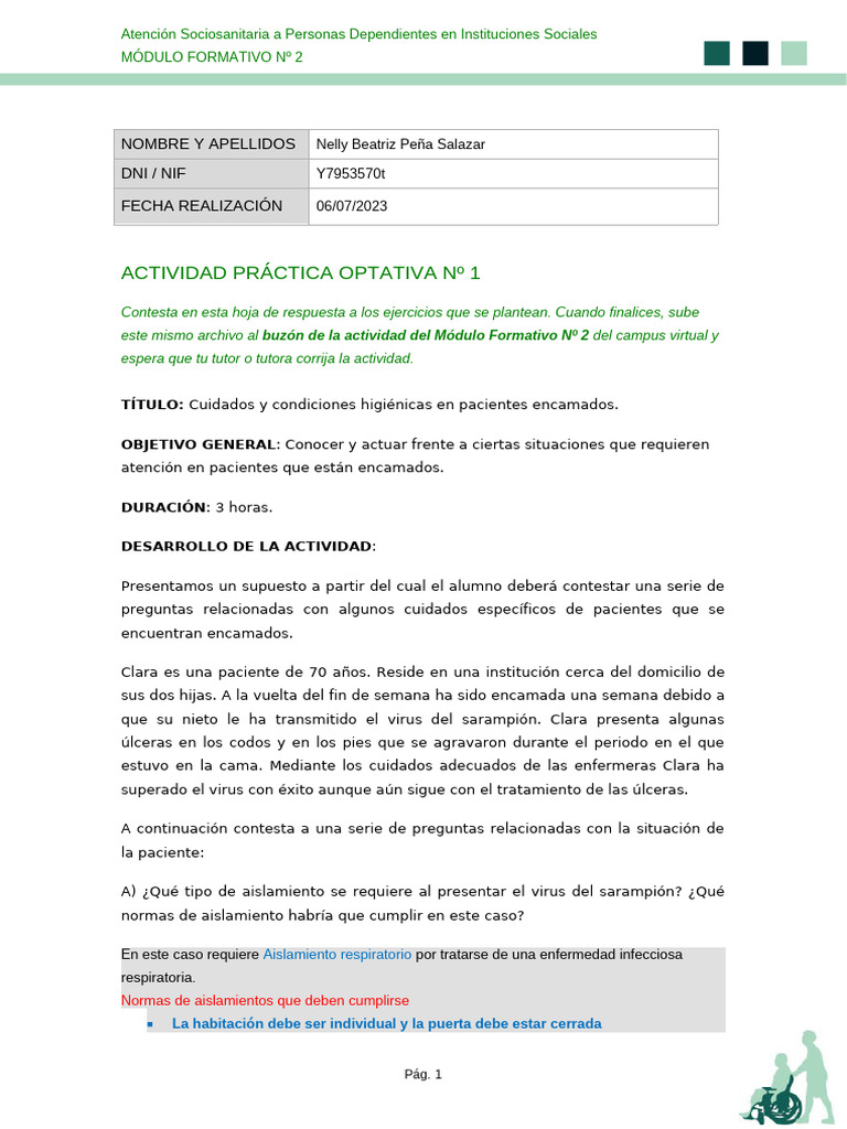 Actividad Optativa 1 | PDF | Epidemiología | Ciencias de la Salud