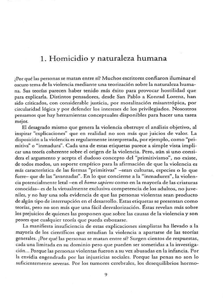 Homicidio Daly & Wilson | PDF