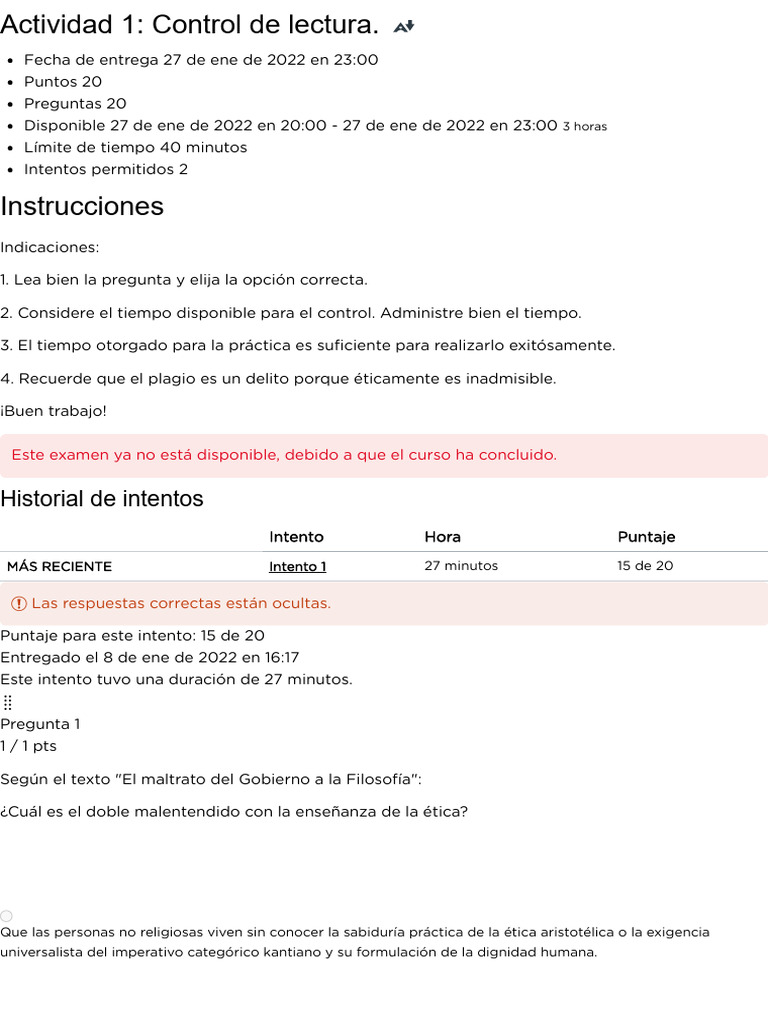 Control de Lectura 1 | PDF | Grammar | Philosophy