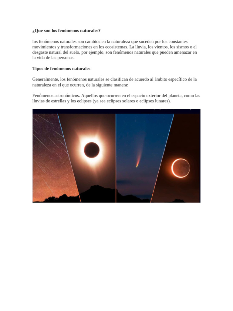 Fenómenos Naturales | PDF