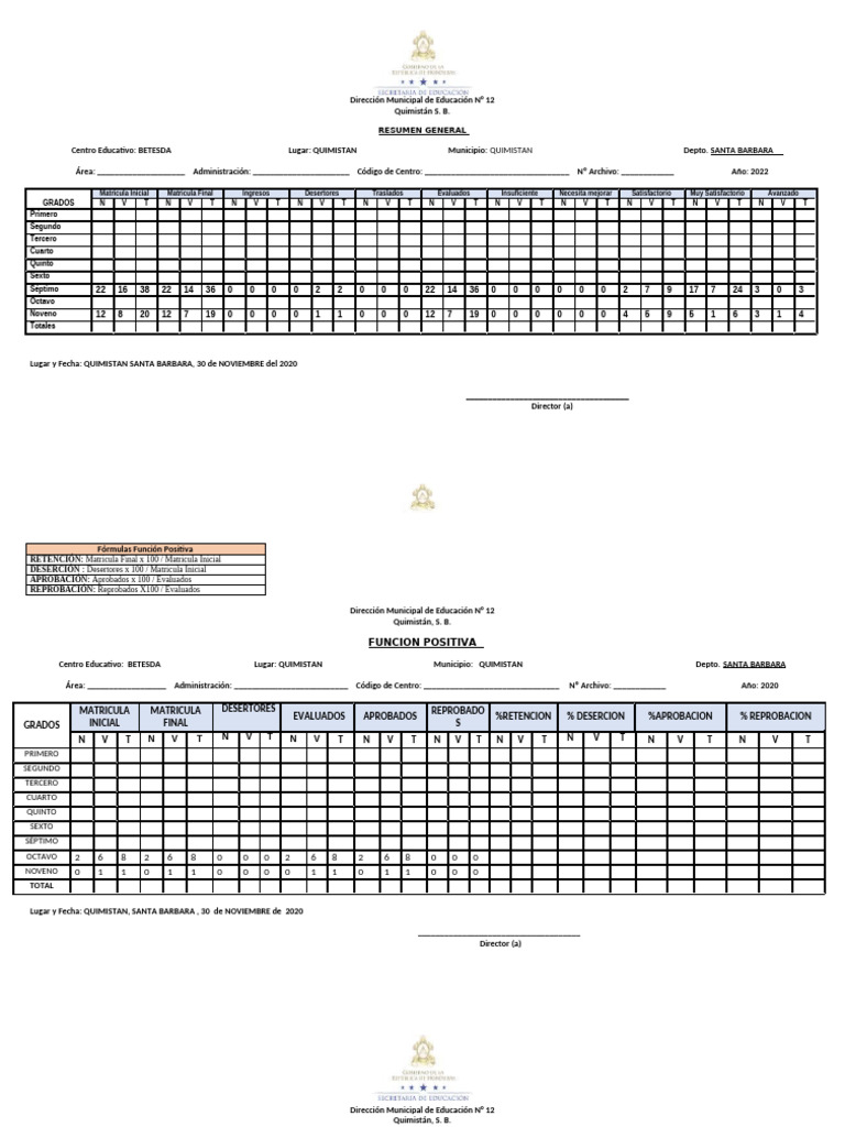Informe de Matrícula Educativa 2020 | PDF