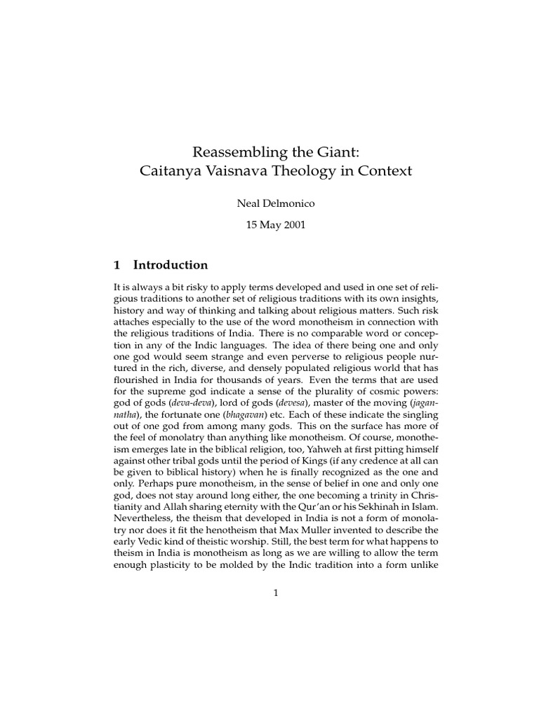 Reassembling The Giant Caitanya Vaisnava | PDF