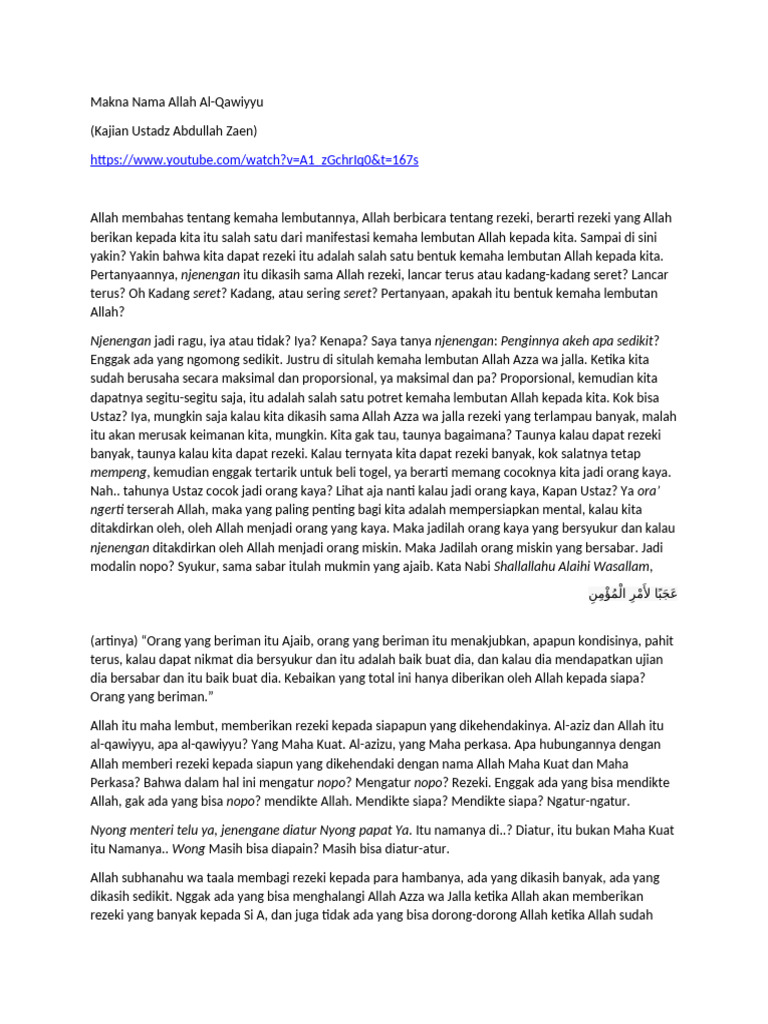 Aqidah01 - Muhammad Nurhadi Hasan - ARN212-99004 - Makna Nama Allah Al ...