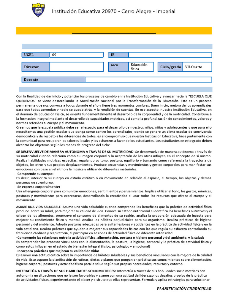 Programa 4to | PDF