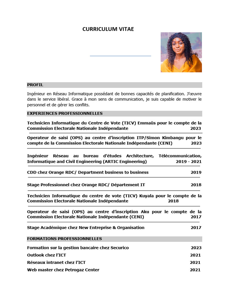 CV Amina - 1-1 | PDF