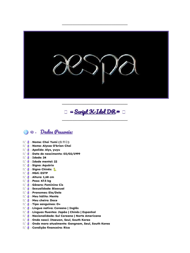 ? Script: AESPA DR ! | PDF