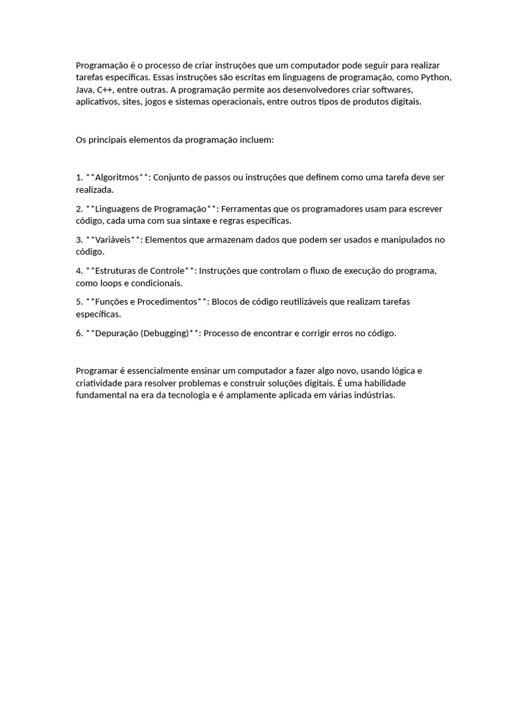 Fundamentos da Programação e Suas Ferramentas | PDF | Computadores ...