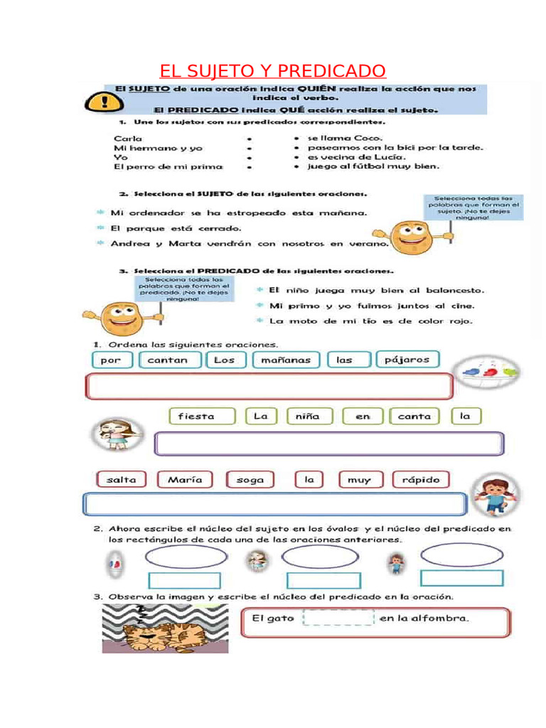 El Sujeto y Predicado | PDF