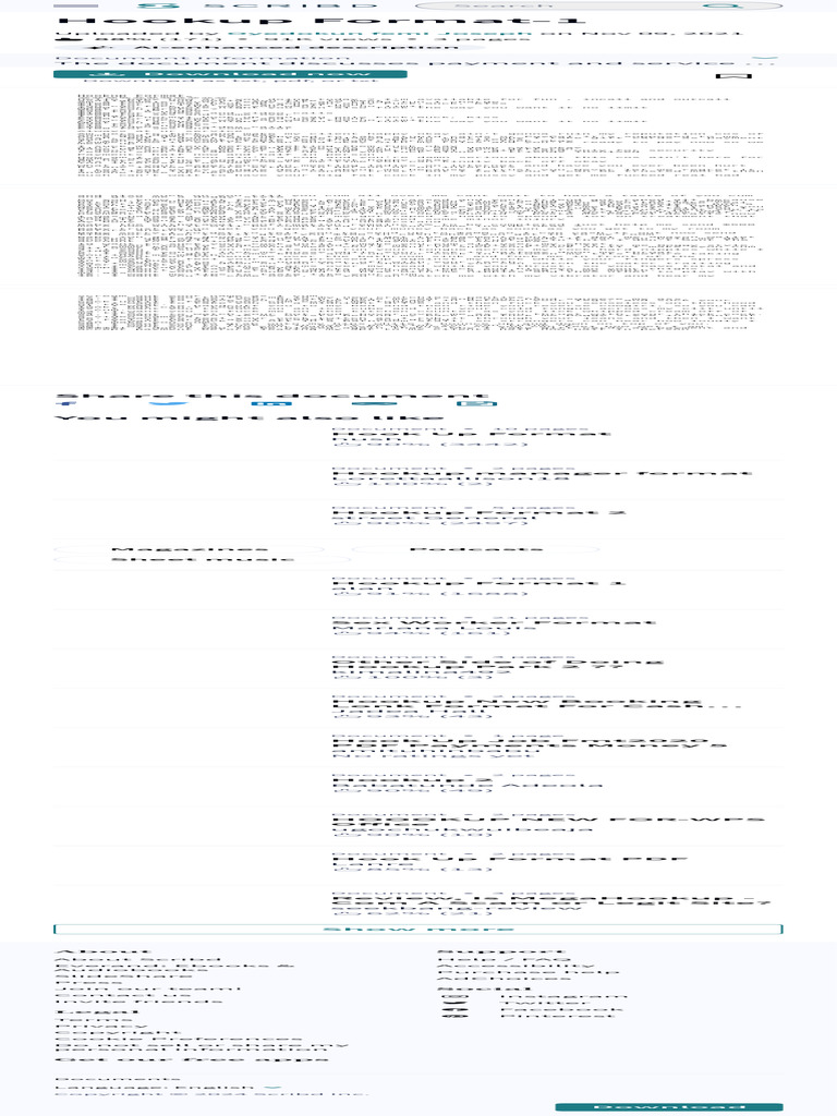 Hookup Format-1 PDF 3 | PDF