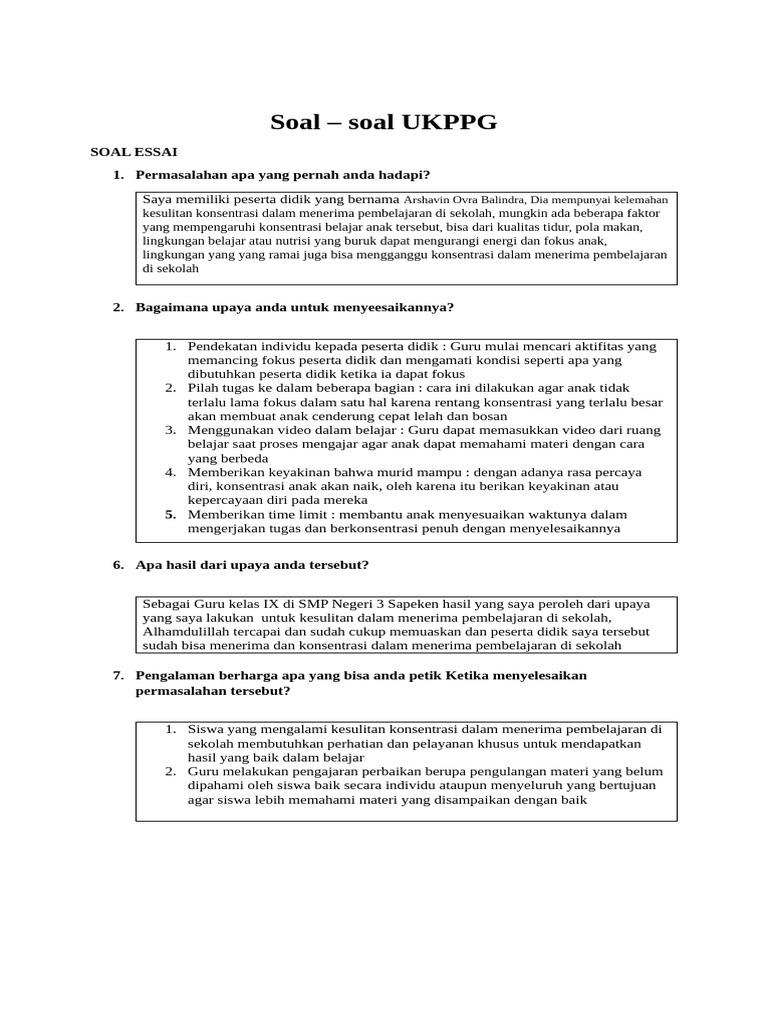 Soal - Soal Ukppg Daljab 2024-1 | PDF | Career & Growth