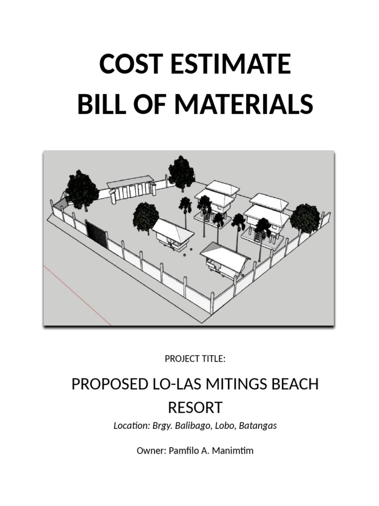 Cost-Estimate - Bill of Matls | PDF