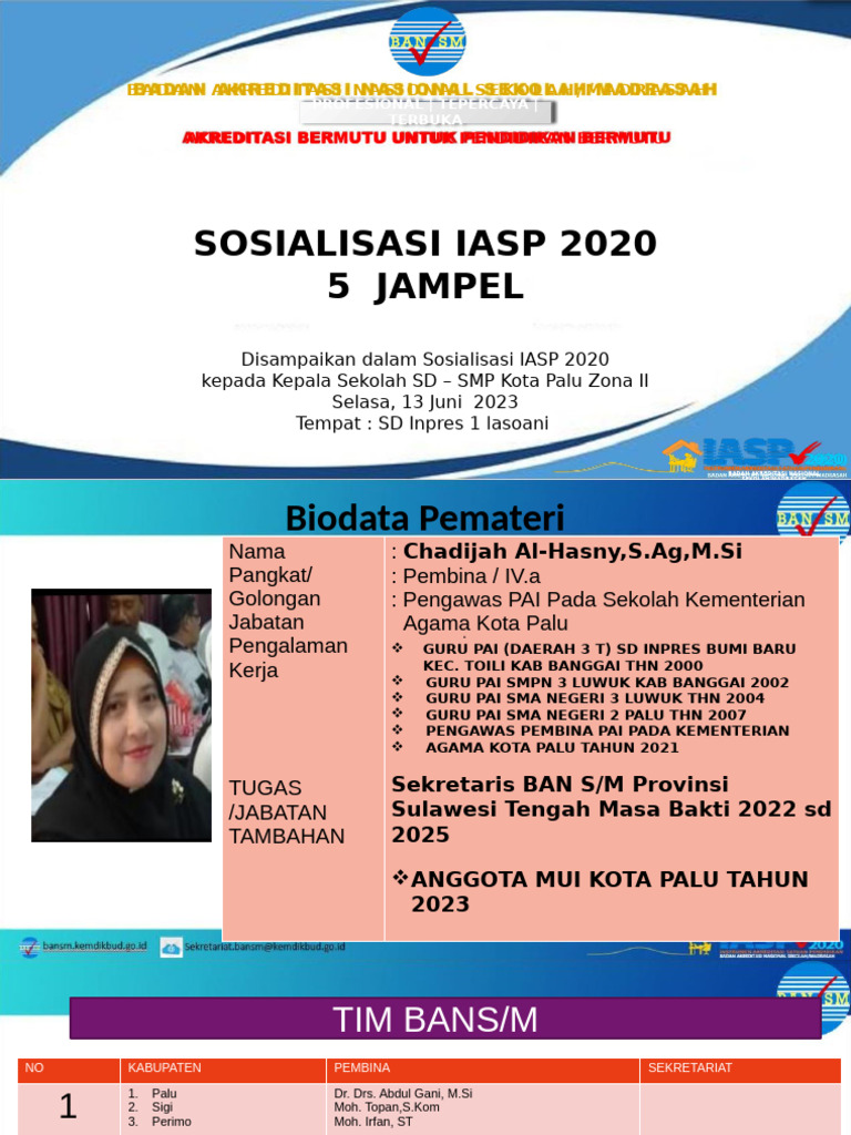 Sosialisasi Iasp-2020 Kota Palu Zona II | PDF
