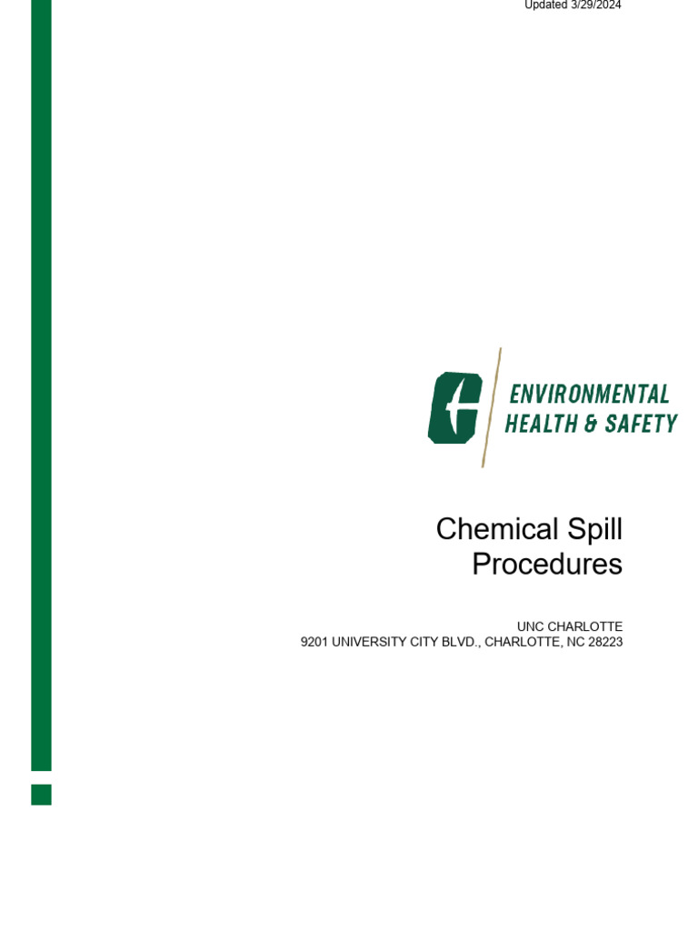 Chemical Spill Procedures 2024 | PDF