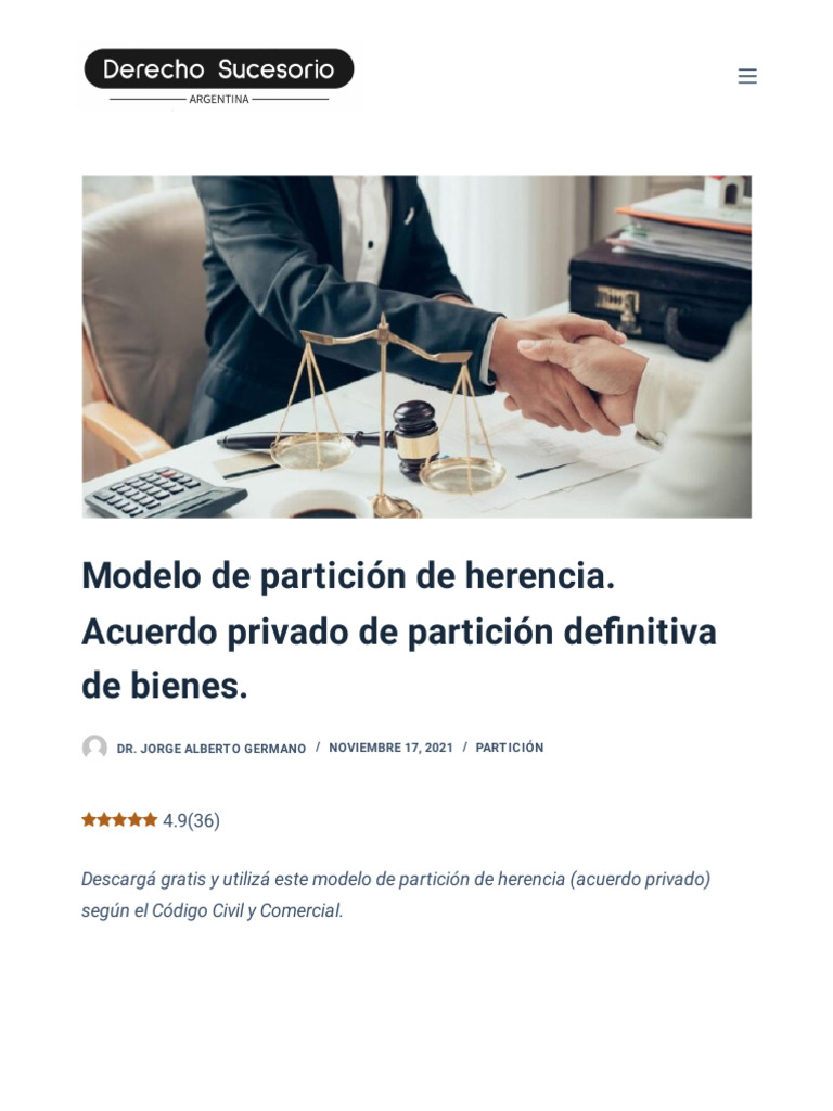 ? Modelo de Particion de Herencia | PDF | Herencia