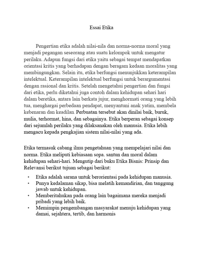 REGITA RAHMA AMALIA - Capricorn - Essai Etika | PDF