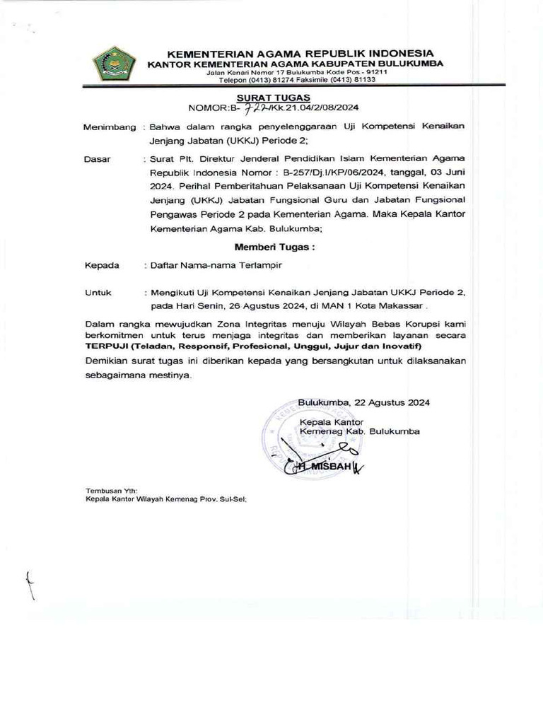 Contoh Surat Tugas | PDF