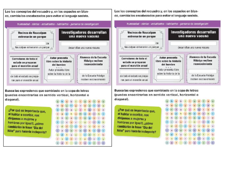 Actividad Igualdad de Genero | PDF