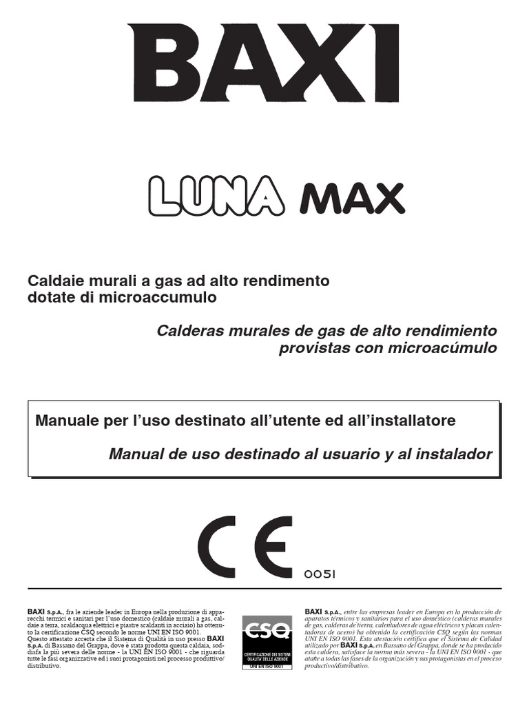 Manual Luna Max 240 Fi | PDF