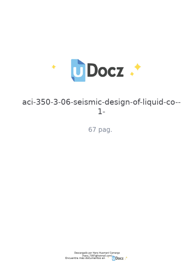 ACI 350.3-06 - Seismic Design of Liquid-Containing Concrete Structures ...