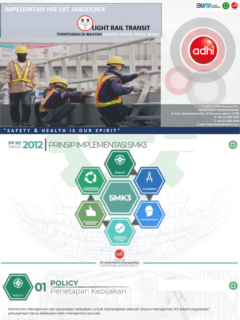 Implementasi K3 LRT Project | PDF