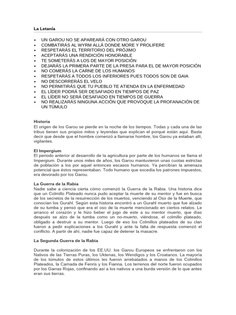 La Letanía | PDF