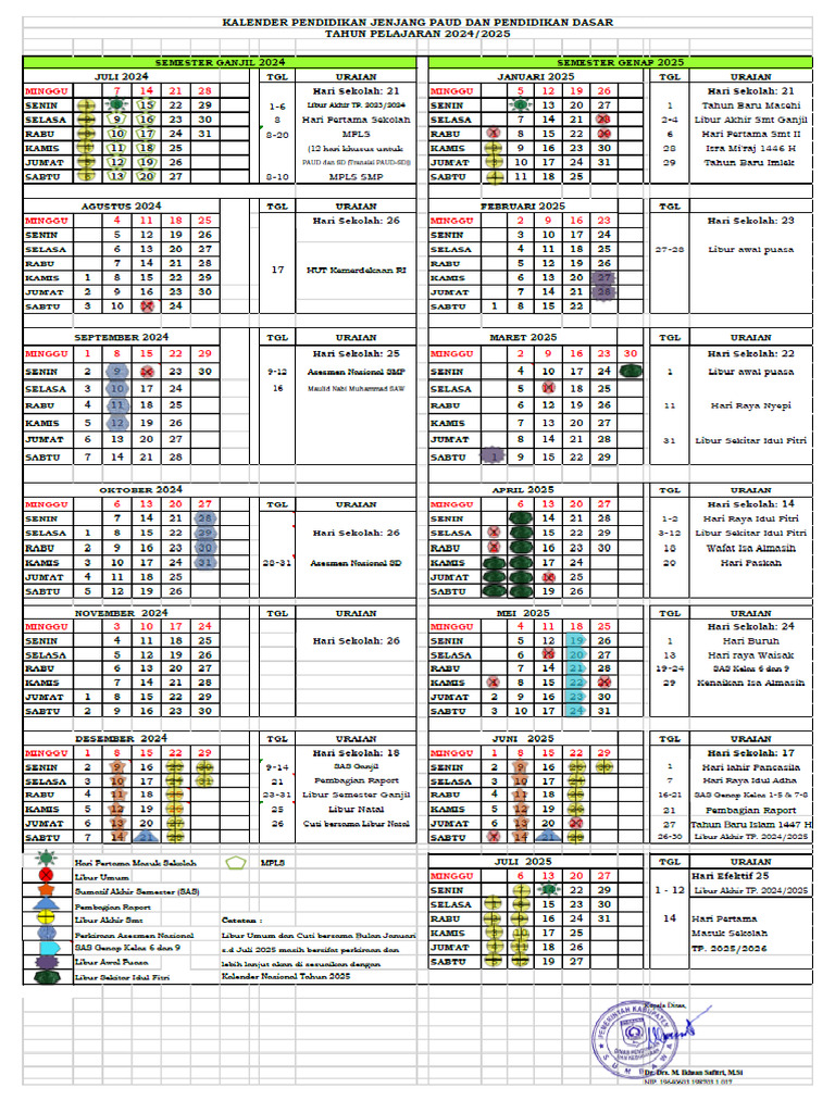 Kalender Pendidikan 2024-2025 | PDF