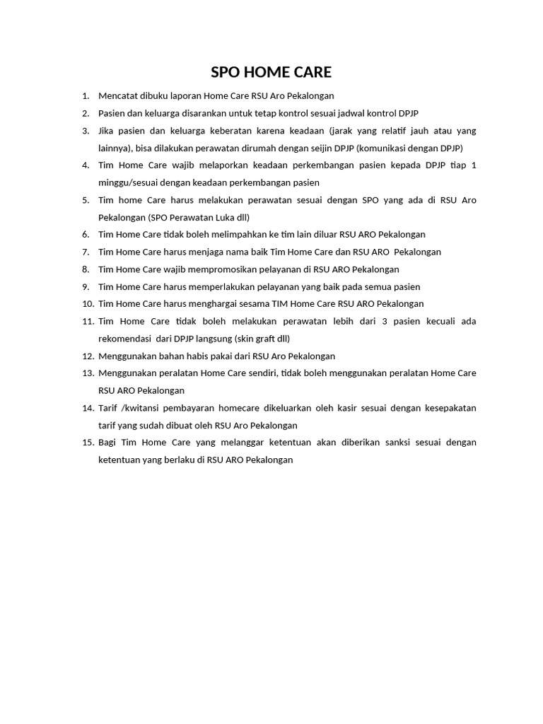 Spo Home Care | PDF