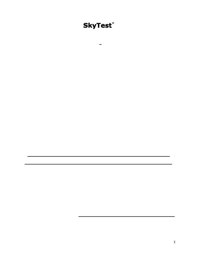 SkyTest CASE - İngilizce Açıklamalar | PDF